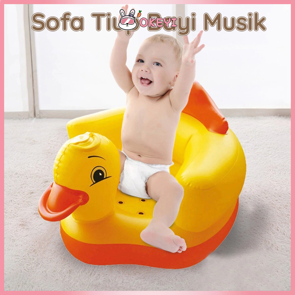 Jual OKEYI Sofa tiup Sofa Kursi Makan Bayi Belajar Duduk musik Baby ...