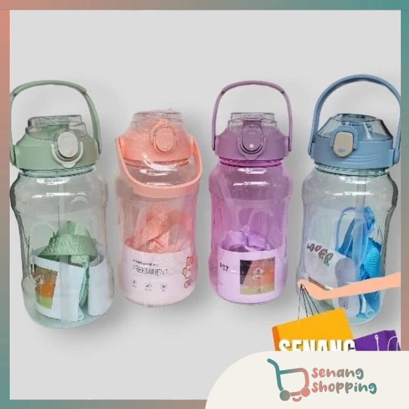 Jual BOTOL MINUM MOTIVASI 2 LITER BOTOL MINUM VIRAL FREE STIKER 2D 2320 ...
