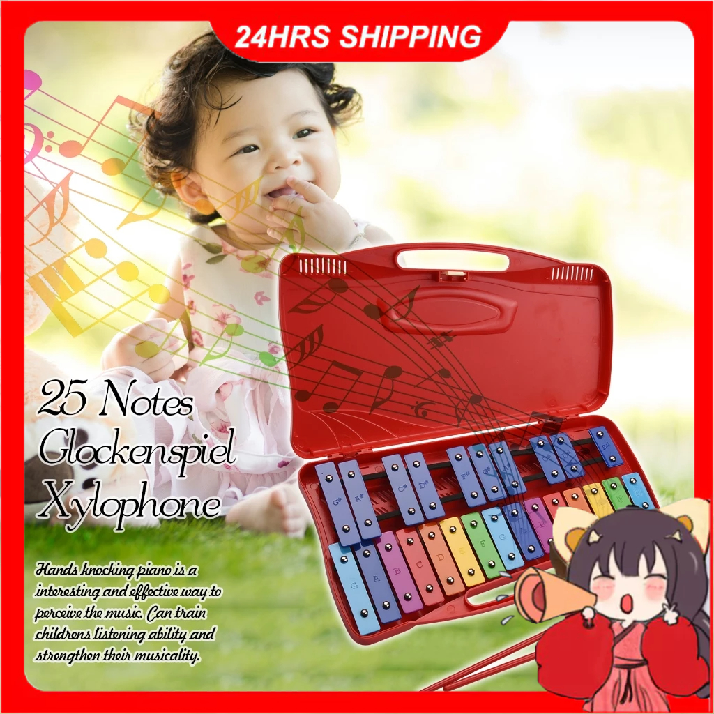 Jual [Ready] 25 Notes Glockenspiel Xylophone Hand Knock Xylophone ...