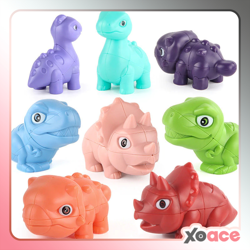 Jual Rubik Puzzle Dinosaurus Toy 3x2 3x3 Mainan Dino Magic Cube Viral ...