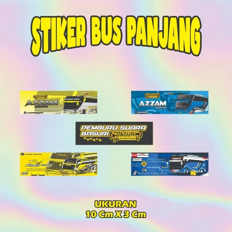 Jual STIKER BUS BASURI PANJANG | STIKER BUS TELOLET PANJANG UKURAN 10 X ...