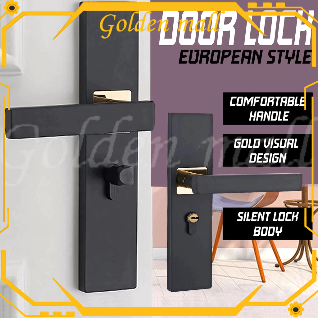 Jual Kunci Handle Pintu Rumah Silinder Set Gagang Door Lock Utama ...