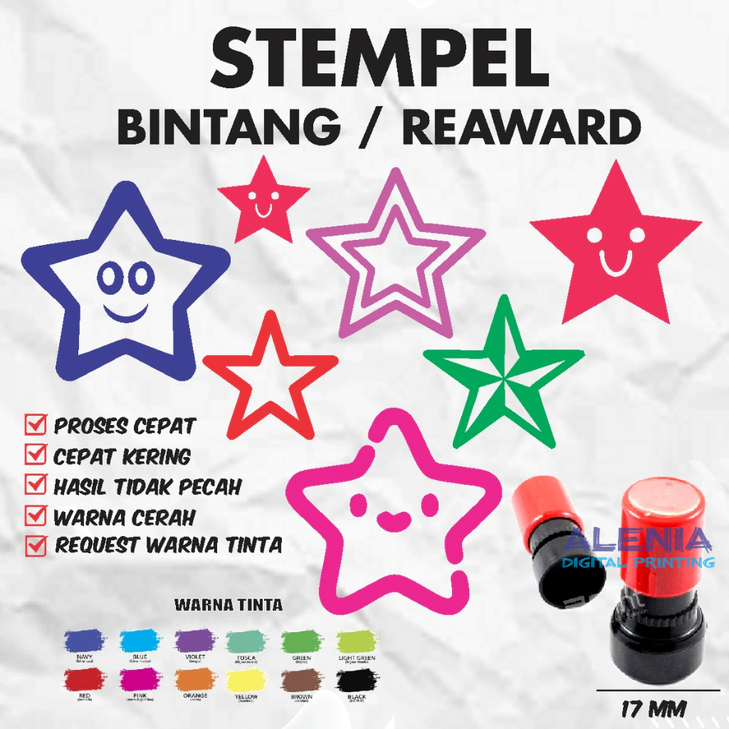 Jual Stempel Nilai Guru TK SD MI PAUD / Stempel Bintang / Stempel ...