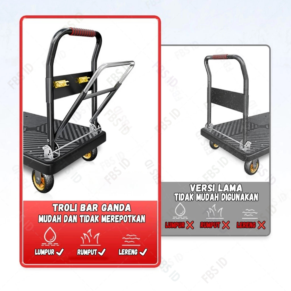 Jual Handtruck Troley lipat bawa aqua galon dan gas trolley lipat ...