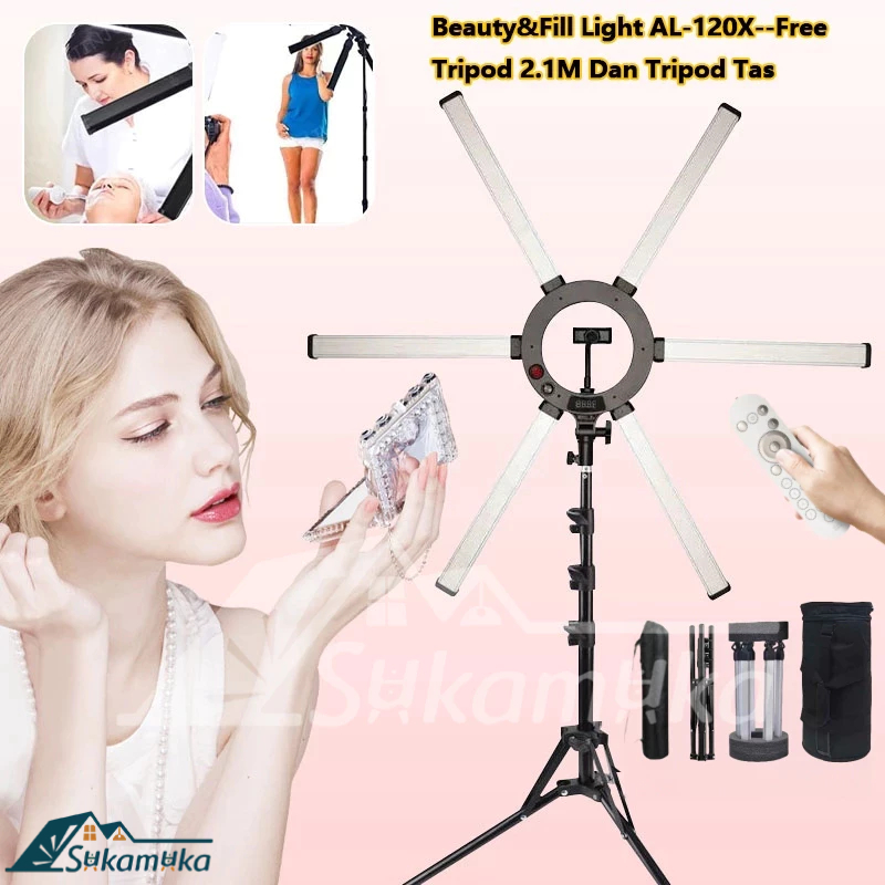 Jual Professional Starlight Makeup Ring Light Tripod REMOTE CONTROL Lampu Ring Light Lampu Make ...