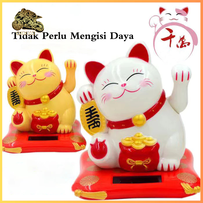 Jual Energi Matahari Kucing Hoki Pajangan Mobil Pajangan Dashboard ...