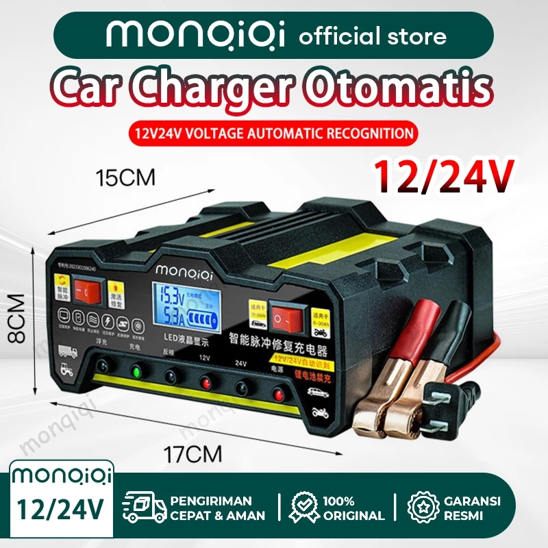 Jual Monqiqi Car Charger Otomatis Aki Mobil Motor Kapal Truk Automatic ...