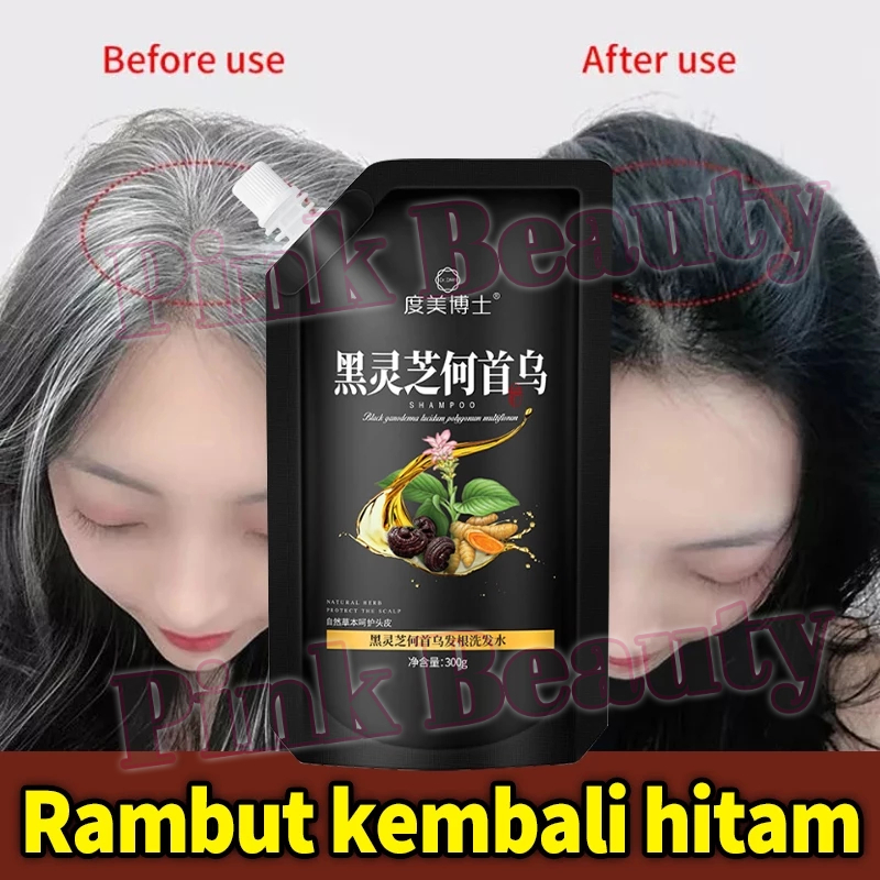 Jual Shampo Penghilang Uban 300g Penghitam Rambut Beruban Herbal ...