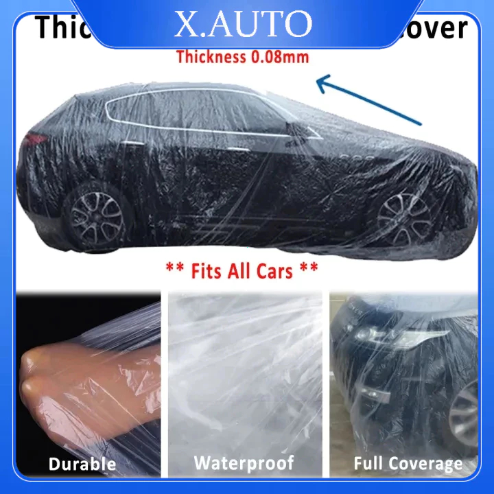 Jual Penutup Mobil Universal Penutup Debu Mobil Film Transparan Plastik ...