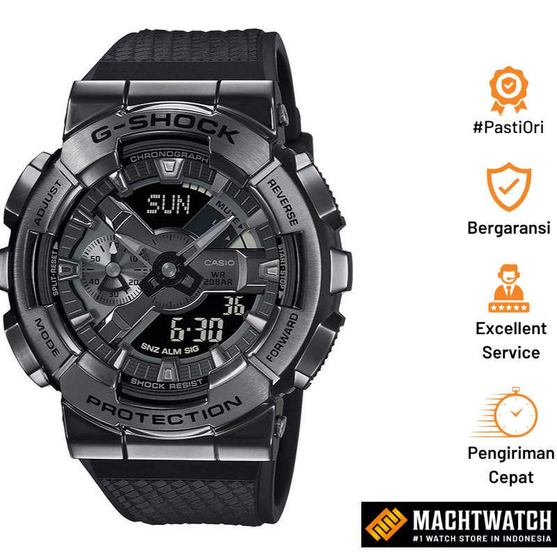 Jual Jam Tangan Pria Casio G-Shock GM-110BB-1ADR Digital Analog Dial Black Resin Band | Shopee ...