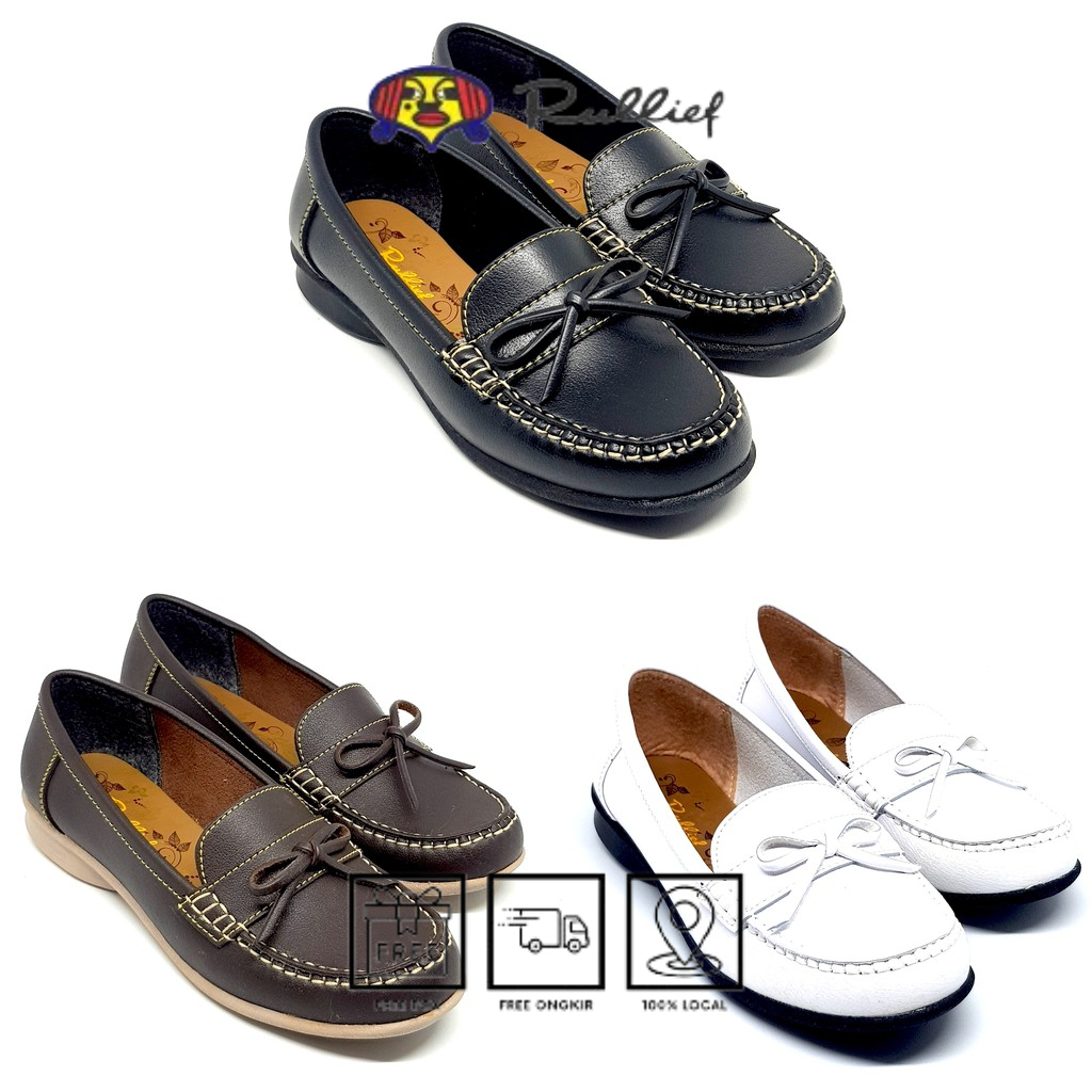 Jual Rullief Sepatu Flatshoes Formal Wanita RAB 513 | Shopee Indonesia