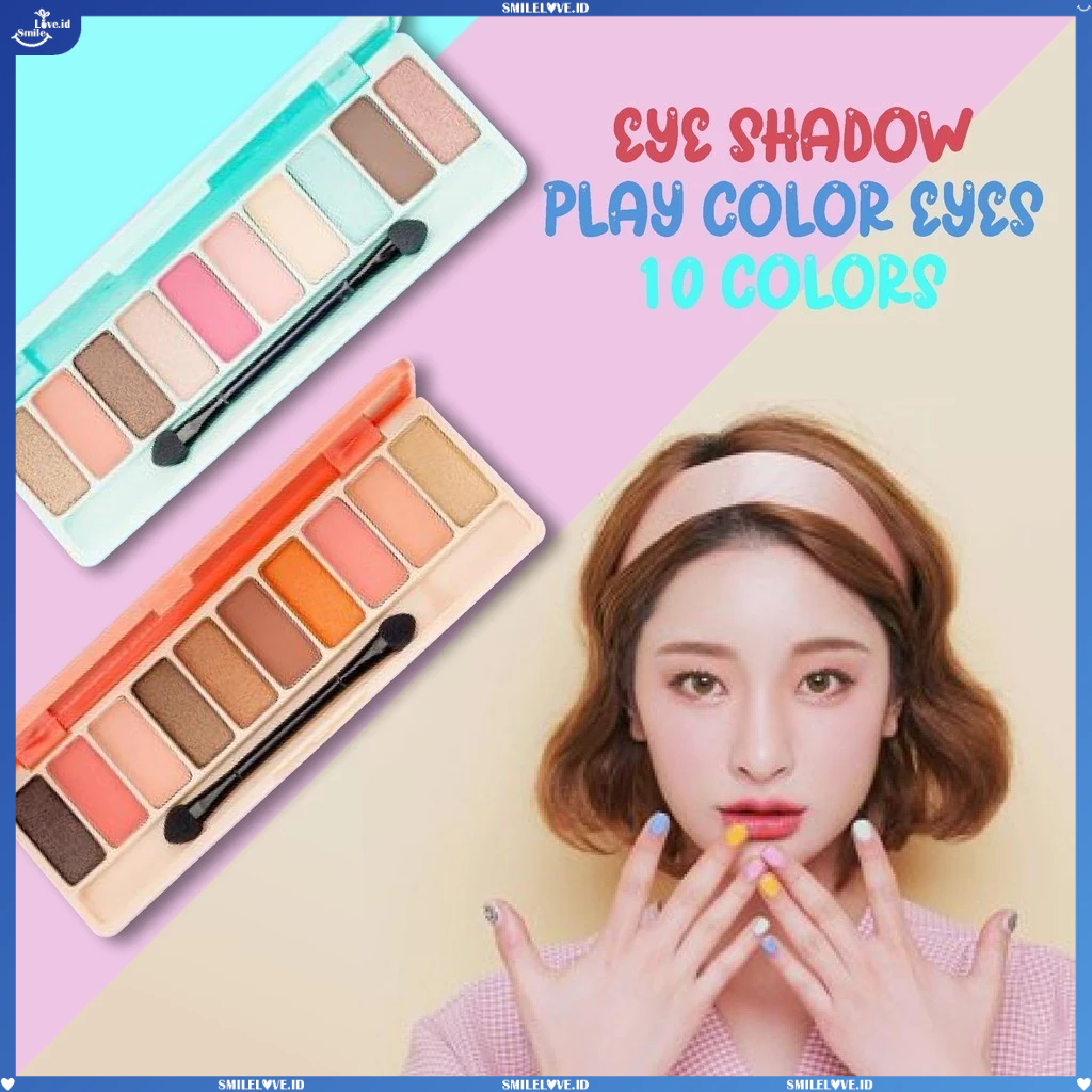 Jual Smilelove Eyeshadow Palette 10 Colors Play Color Eye shadow Palet 10 Warna L04 | Shopee ...