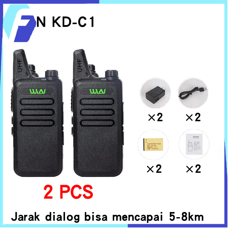 Jual 【COD】HT WLN-C1 Mini Radio handy Talkie UHF 400-470 MHz Transceiver ...