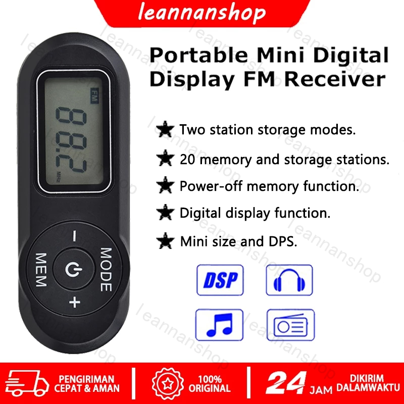 Jual HRD-727 Portable FM Radio Receiver LCD Display DSP Pemutar Radio ...