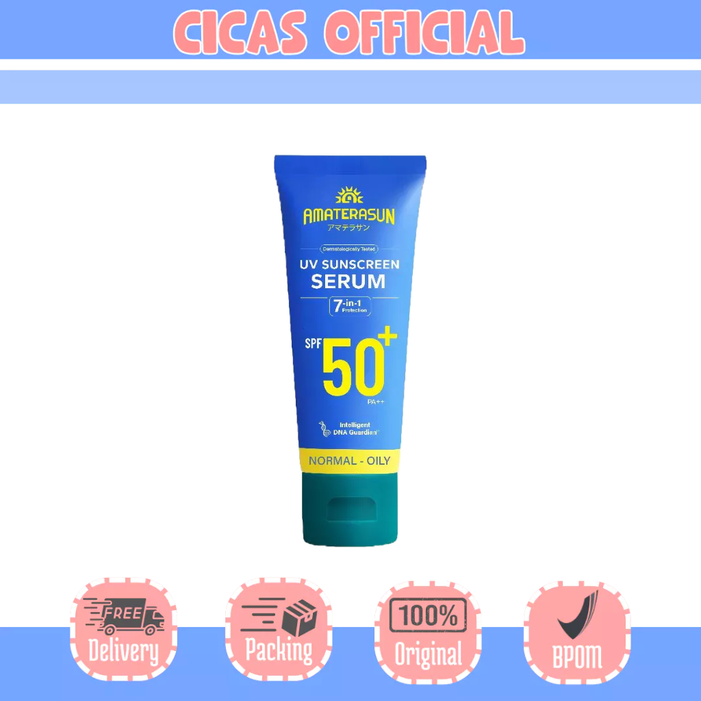 Jual cicasofficial - AMATERASUN [REAL SPF Certified] UV Sunscreen Serum SPF 50+ PA++ 50gr ...