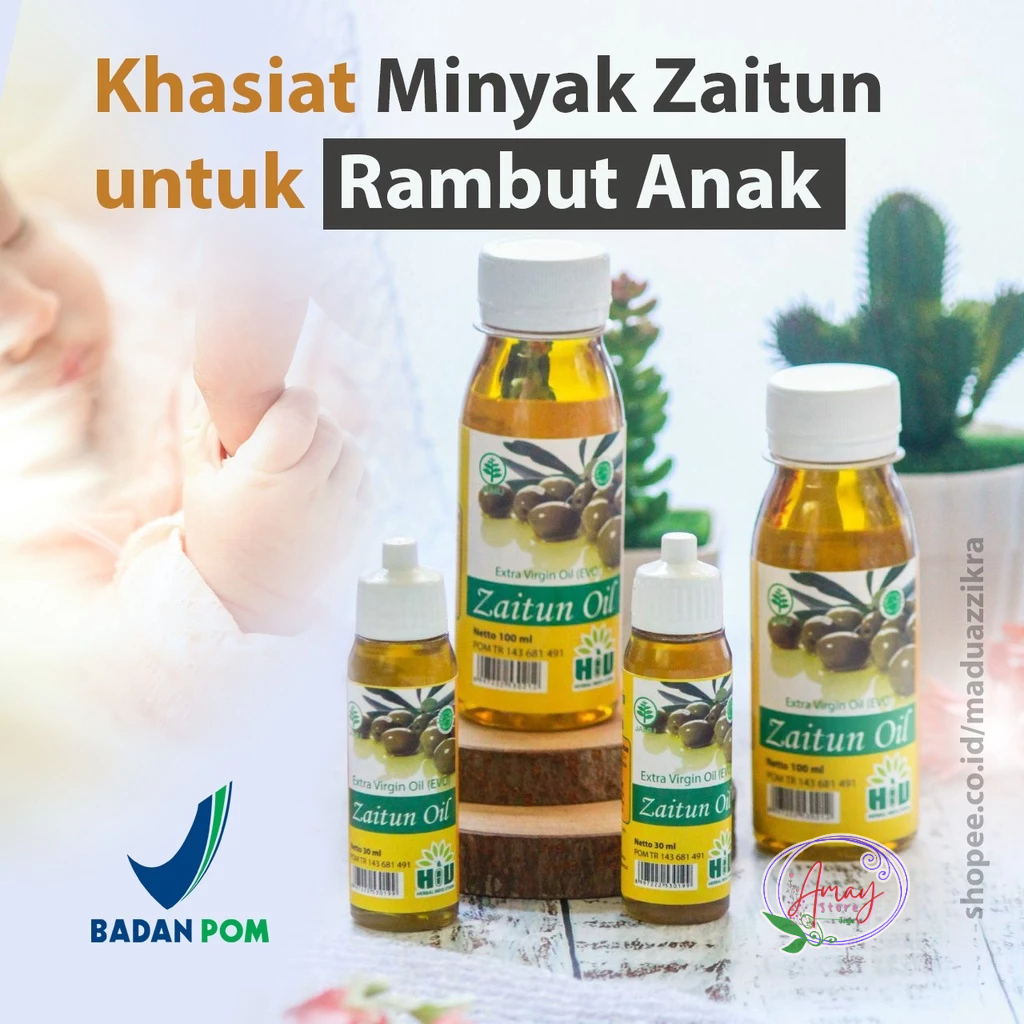 Jual Minyak Zaitun 100ml 60ml / HIU Extra Virgin Olive Oil / Minyak ...