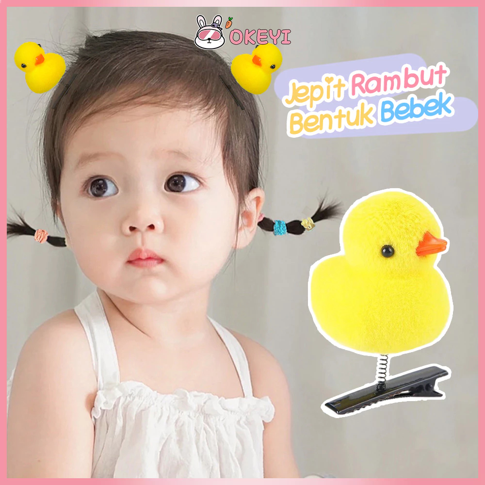 Jual OKEYI Jepit Rambut Anak Lucu Jepit Bentuk Bebek Hair Clip ...
