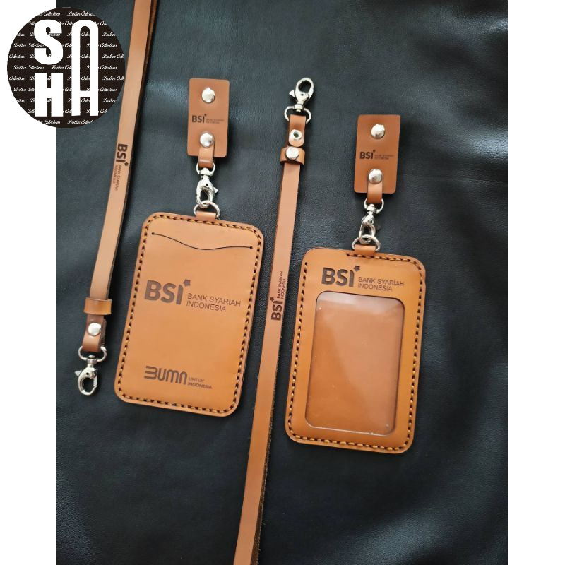 Jual SHA Id Card Holder Kulit / NameTag kulit Bisa Pakai logo ...