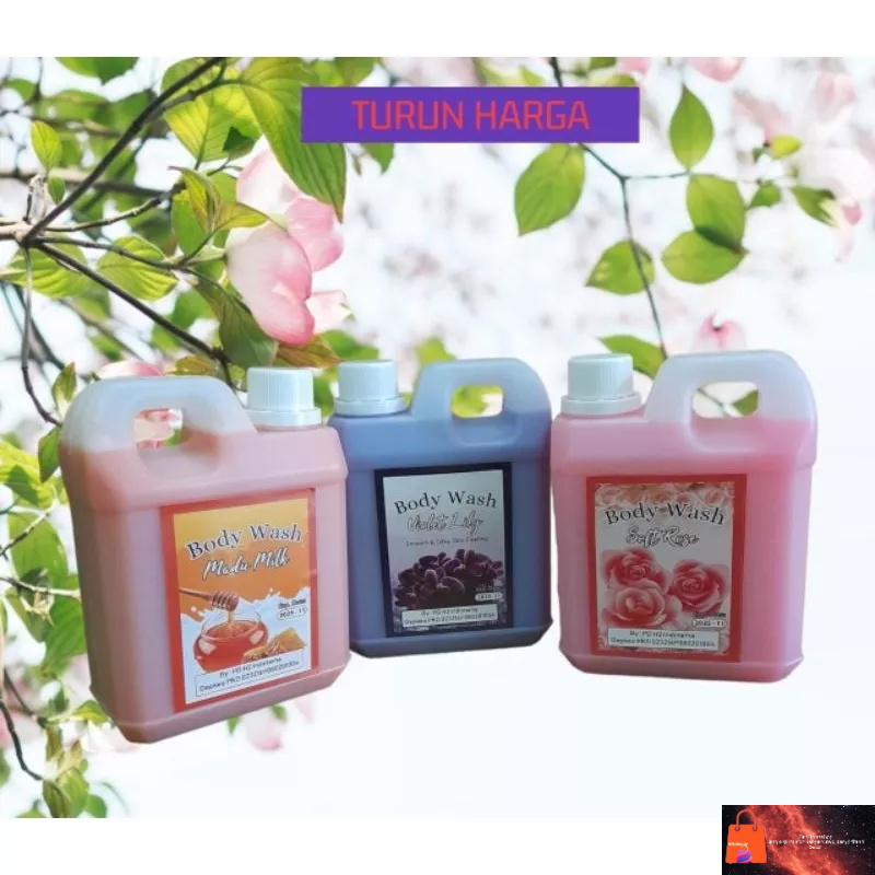 Jual Sabun Mandi Cair botol 1 Liter Wangi Segar dan Harum Cocok Untuk ...