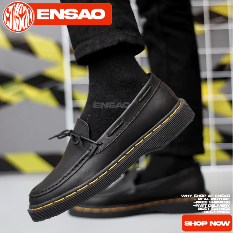 Jual Sepatu Docmart Loafers Pantofel Slop Hitam Kerja Pria | Shopee ...