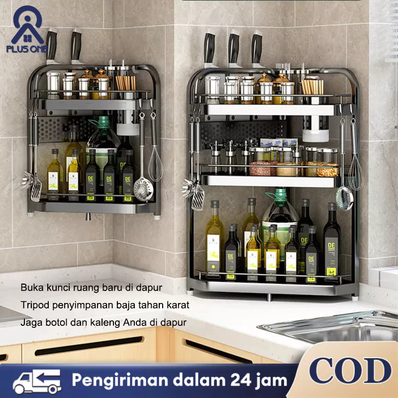 Jual Rak Botol Bumbu Rak Bumbu Dapur Stainless Steel Rak Bumbu ...