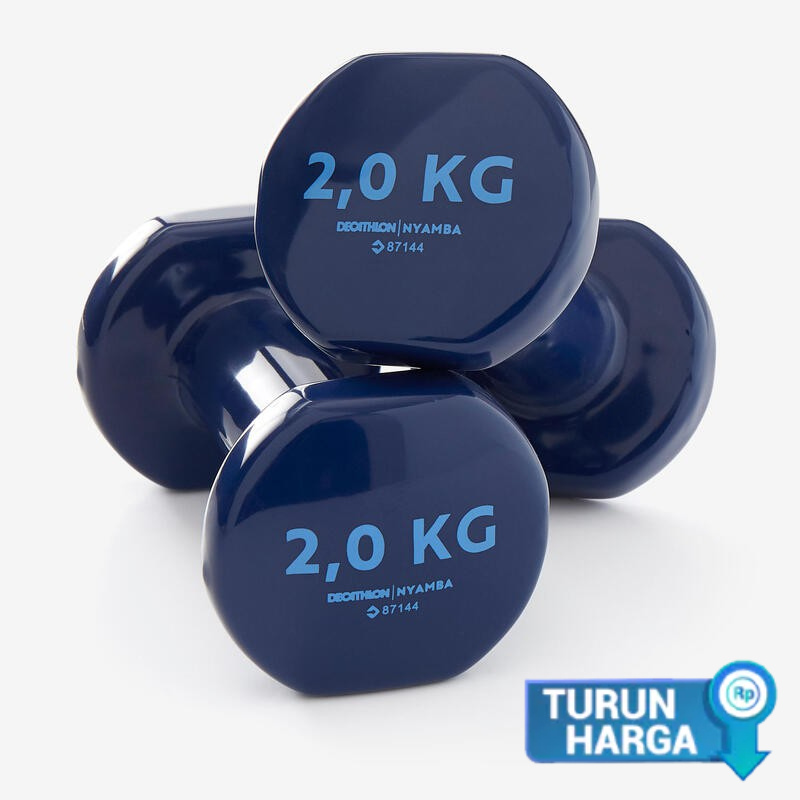 Jual Decathlon NYAMBA Dumbell Kebugaran Sepasang 2 kg Biru - 8336573 ...
