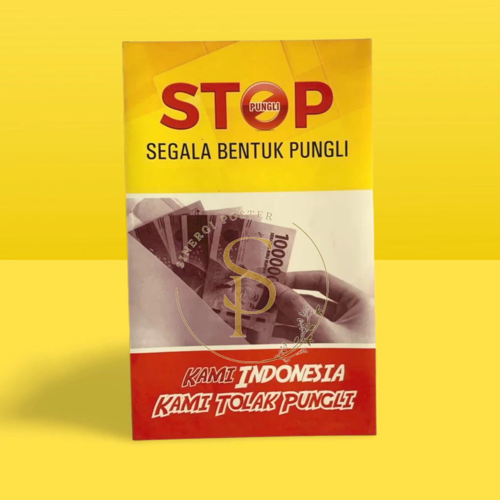 Jual Stiker Stop Segala Bentuk Pungli 31x19 cm | Poster Stiker | Stiker ...
