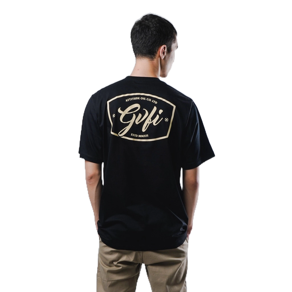 Jual GVFI T-Shirt Attitude Oil Black Kaos Hitam | Shopee Indonesia