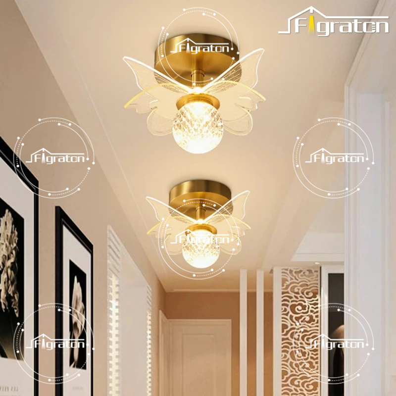 Jual Lampu Gantung Kristal Lampu Hias Dekorasi Kupu kupu Akrilik Lampu ...