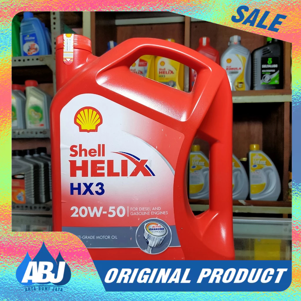 Jual Oli Mobil Shell Helix HX3 4Liter | Shopee Indonesia
