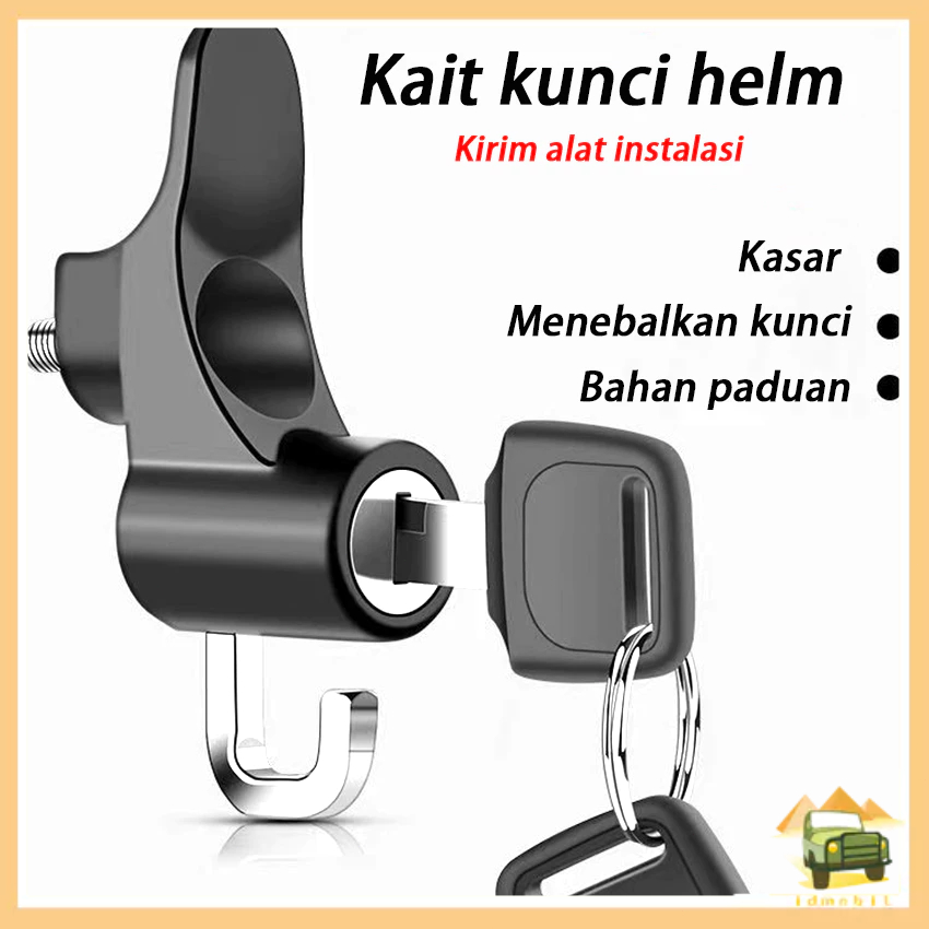 Jual Kunci Helm Motor Gembok Helm Anti Maling Untuk Stang Motor ...