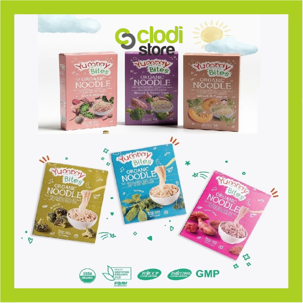 Jual Yummy Bites Organic Noodle / Mie Bayi Organik / MPASI / Mie bayi ...