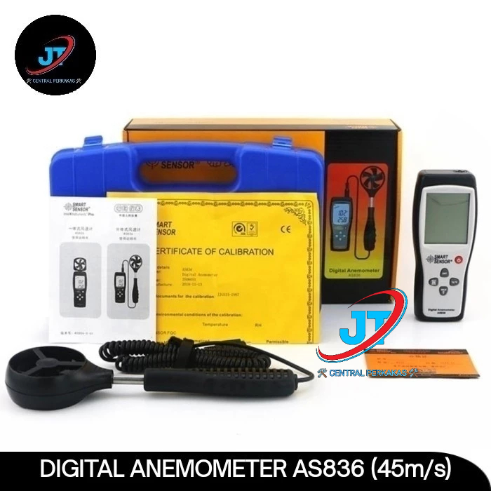 Jual Digital Anemometer | Digital Wind Speed Meter AS836 (45m/s) | Shopee Indonesia