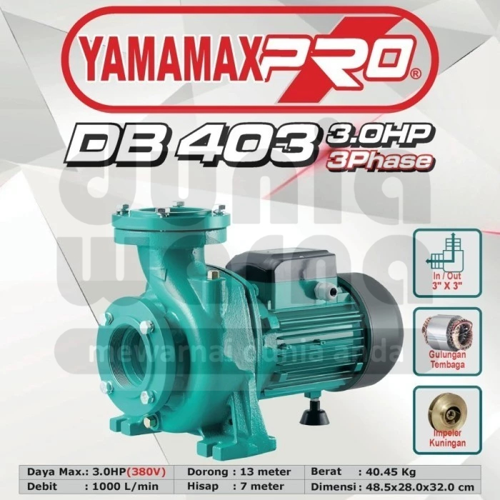 Jual YAMAMAX PRO DB403TP 3HP/DB 403 TP/403TP/DB403 TP Pompa Air ...