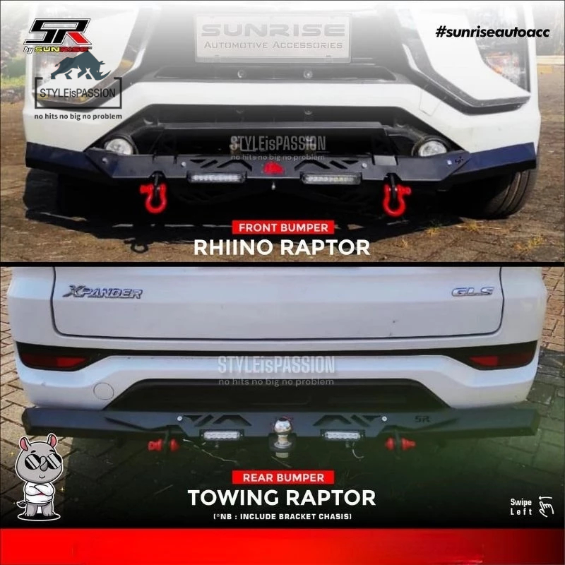 Jual BUMPER TOWING RHIINO RAPTOR BY SUNRISE INNOVA ZENIX XPANDER ...