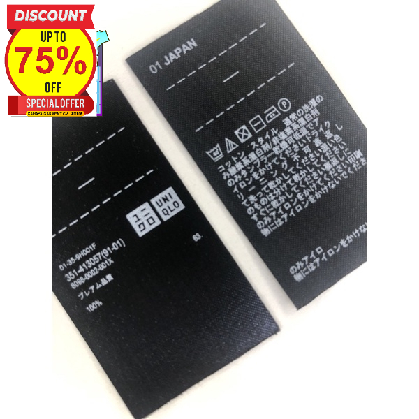 Jual UNIQLO BLACK CARE LABEL SATIN SUPER PREMIUM CO 1X DIKIRIM 600 PCS ...