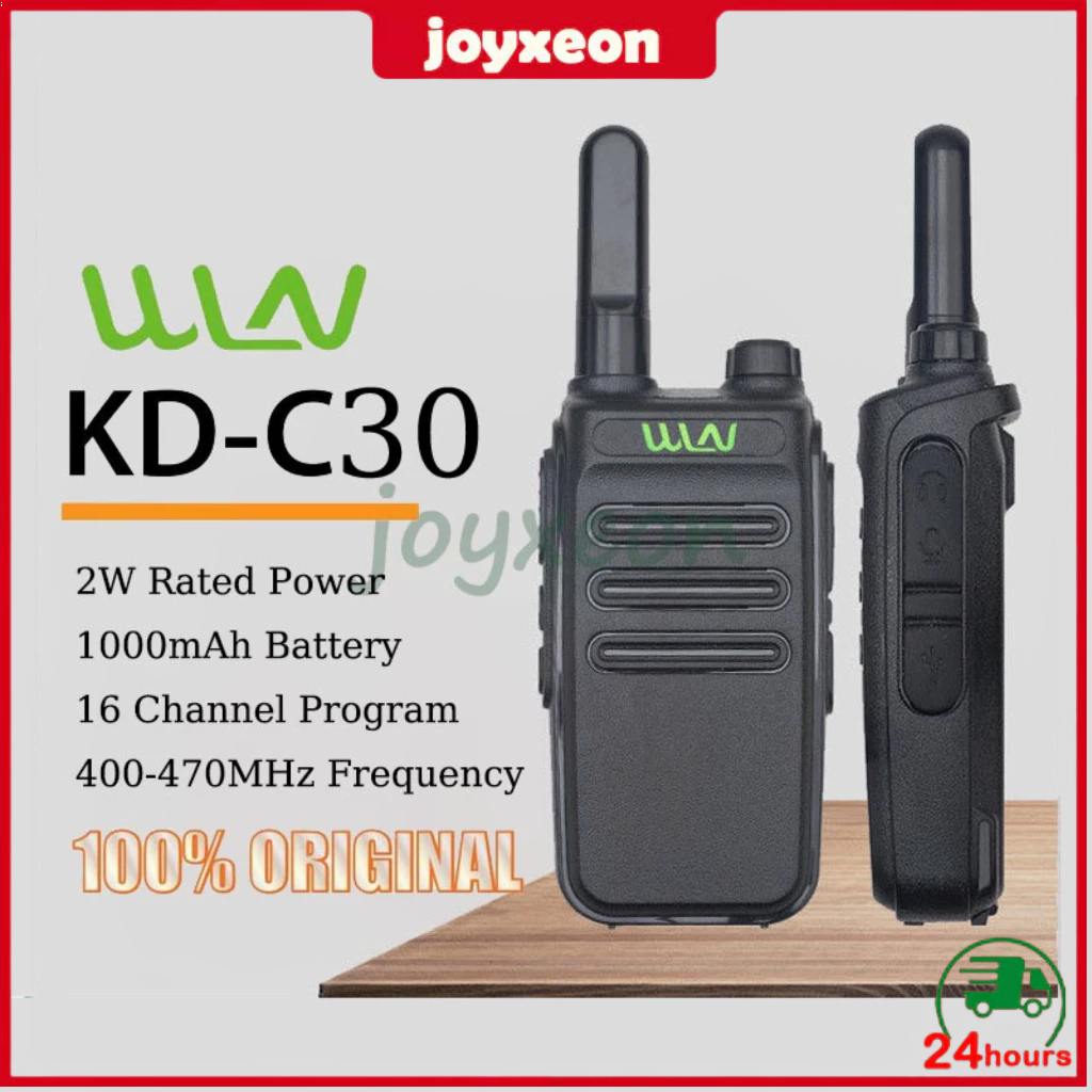 Jual {COD} HT WLN KD C30 Handy Talky Sipil Daya Tinggi Mini Wln KD-C30 Radio Black Walkie Talkie ...