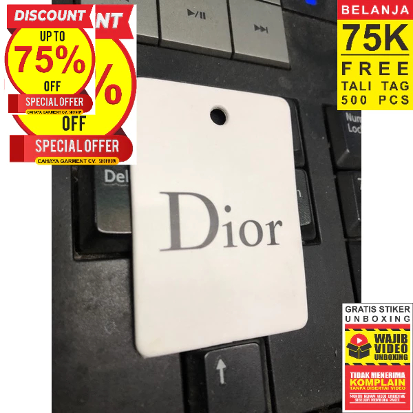 Jual DIOR TAG SUPER PREMIUM CO 1X DI KIRIM 600PCS | Shopee Indonesia