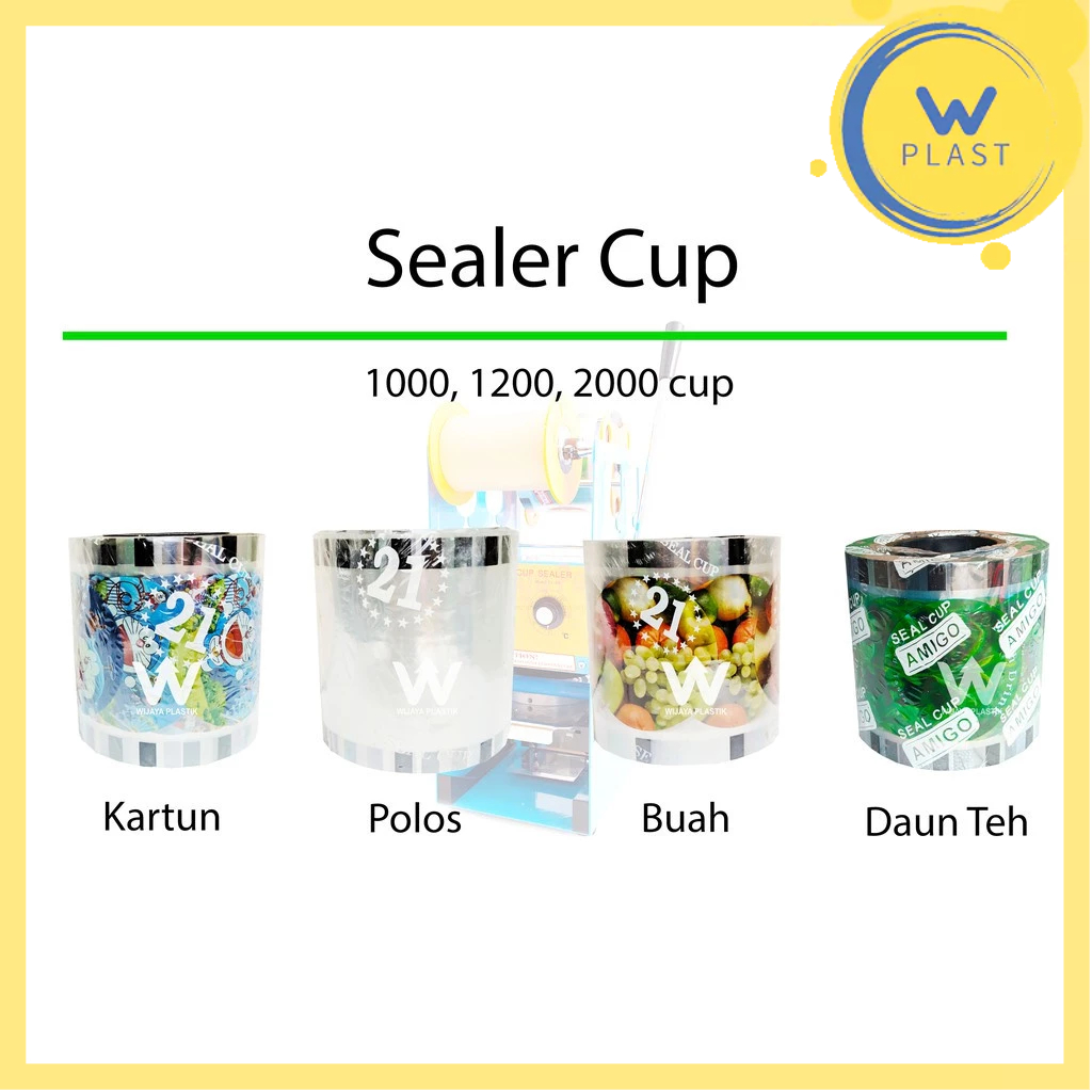 Jual Plastik Lid Cup Sealer 2000 Polos/Buah/Kartun seal | amigo nagoya ...