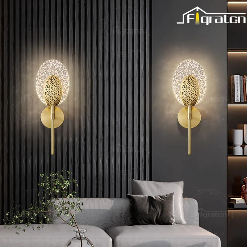 Jual Lampu Dinding Ruang Tamu Kristal Lampu Tidur Dinding LED Tiga ...