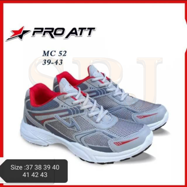 Jual PRO ATT MC 52 Sepatu Olahraga Pria wanita Asli Original Abu merah | Shopee Indonesia