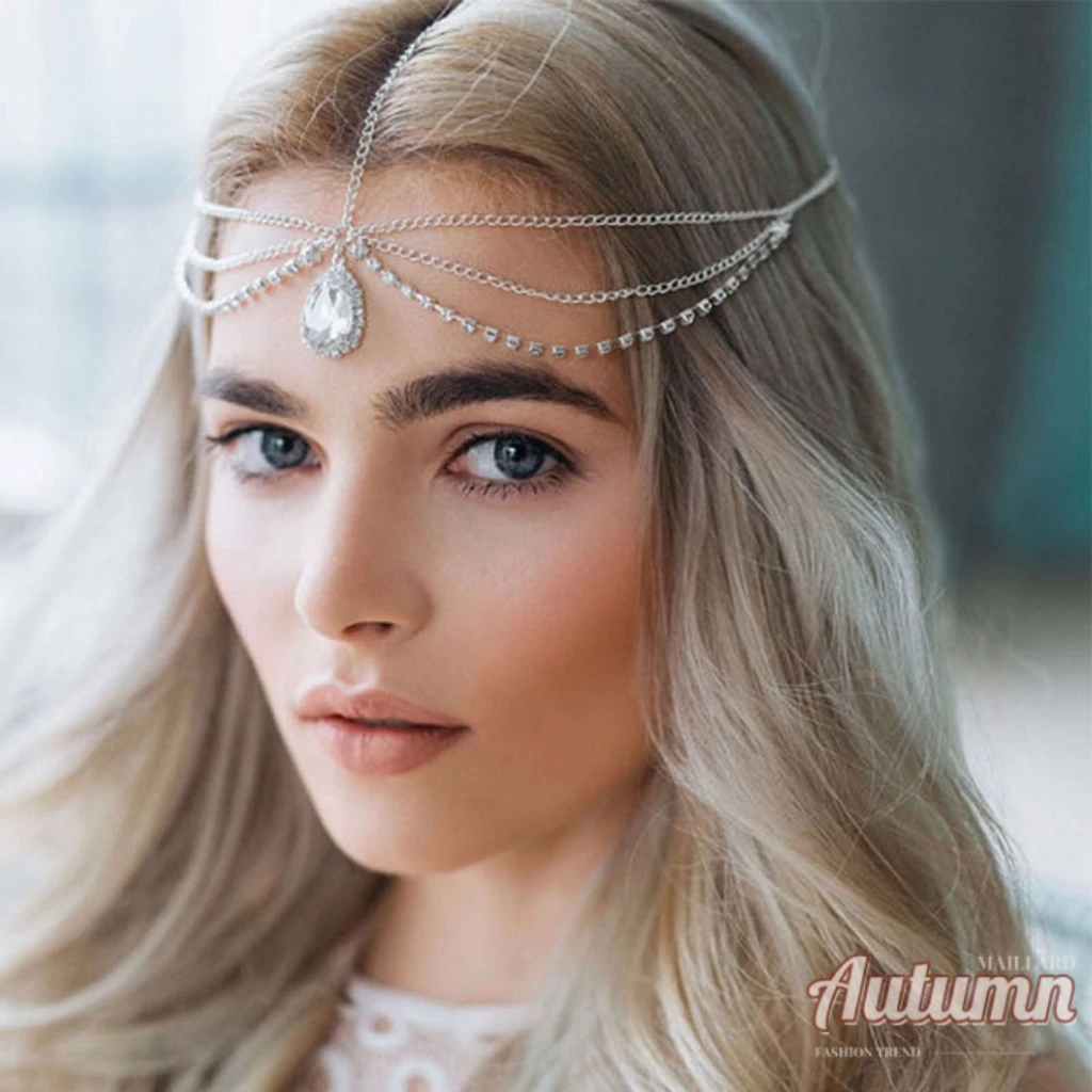 Jual BIN-03 Headpiece headband bindi gaya india hindi crown wedding ...