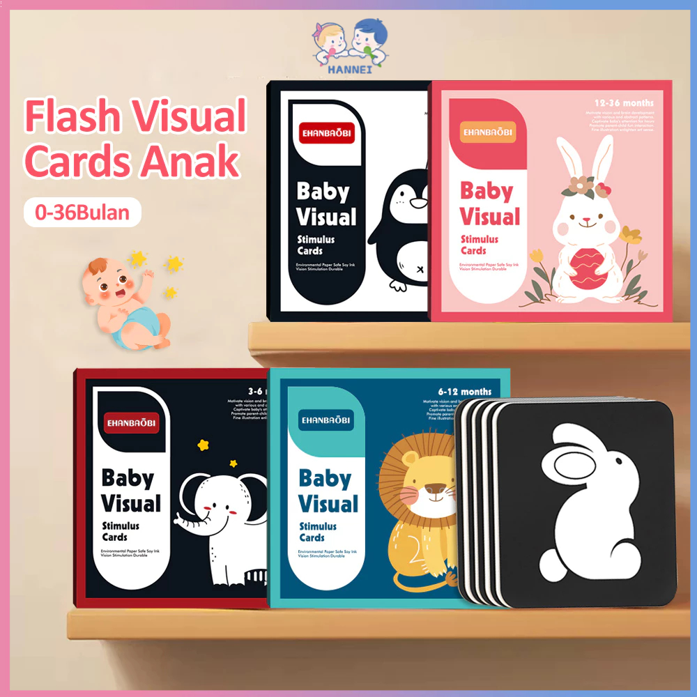 Jual Hannei Flash Card Edukasi Bayi Anak Kartu Pintar Stimulasi Bayi 0 ...