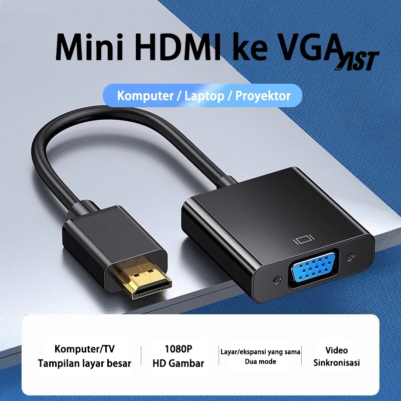 Jual Converter HDMI TO VGA Kabel Type C TO VGA Konektor | Shopee Indonesia