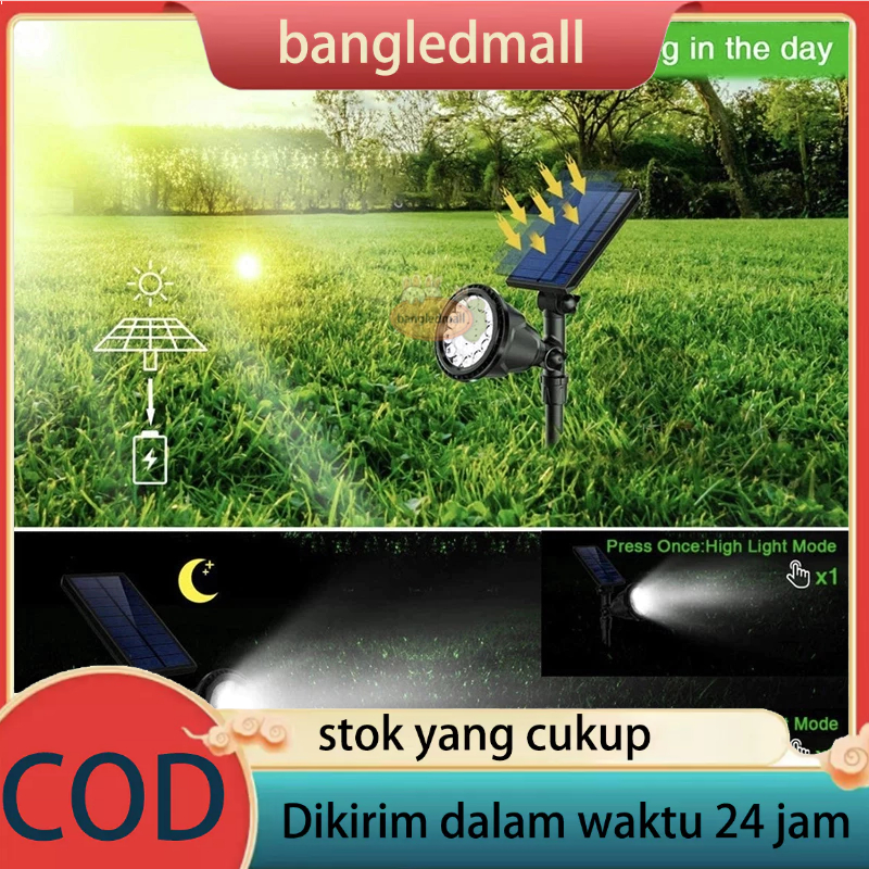 Jual Lampu Taman Tenaga Surya 7 LED Warna Warni Solar Cell Panel Lampu ...