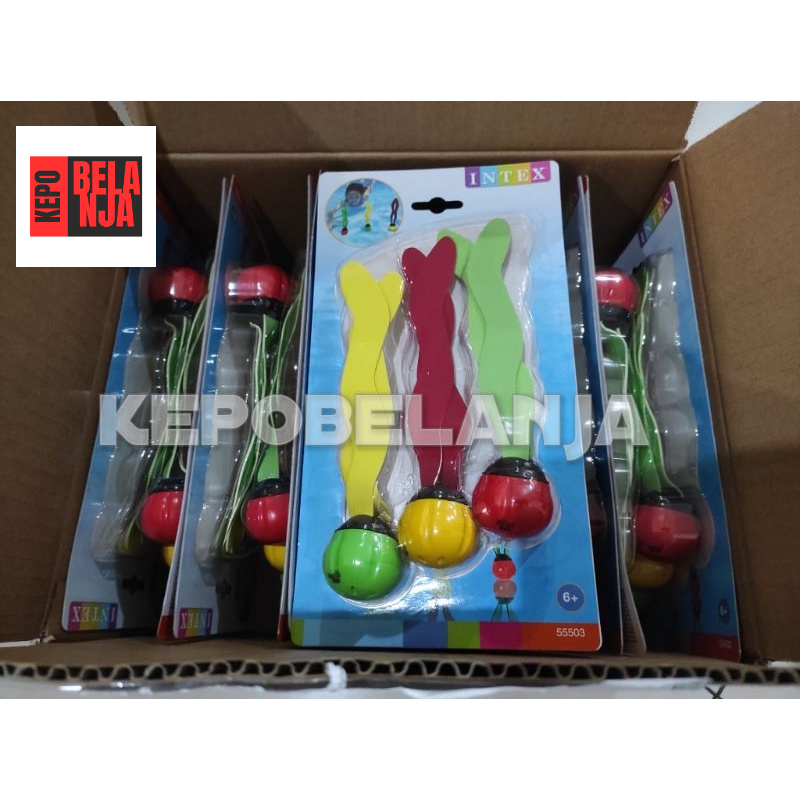 Jual MURAH Special INTEX 55503 Underwater Fun Balls Mainan Bola Selam ...