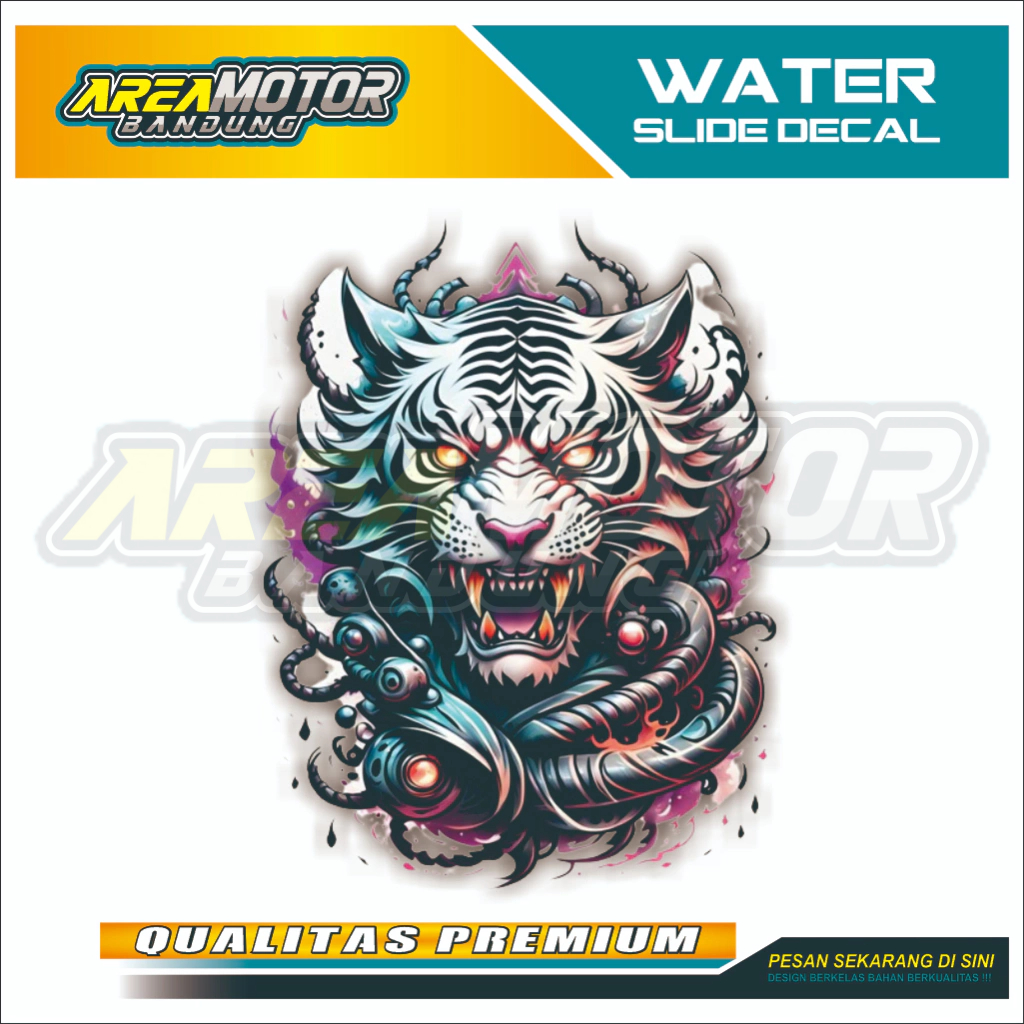 Jual TRANSPARAN WATER SLIDE DECAL HARIMAU/TRANSPARAN WATER SLIDE DECAL ...
