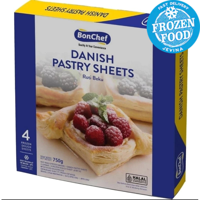 Jual Bonchef Danish Pastry isi 4 sheet 750g | Shopee Indonesia