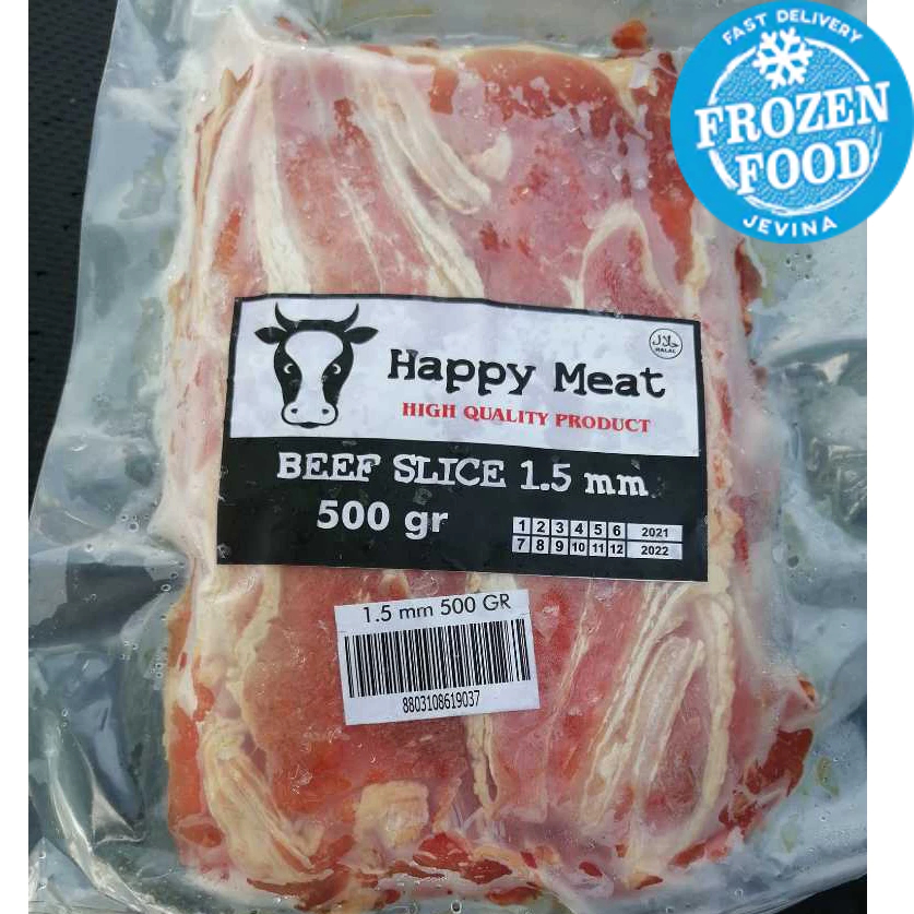 Jual Happy Meat Beef Slice U.S 500g | Shopee Indonesia