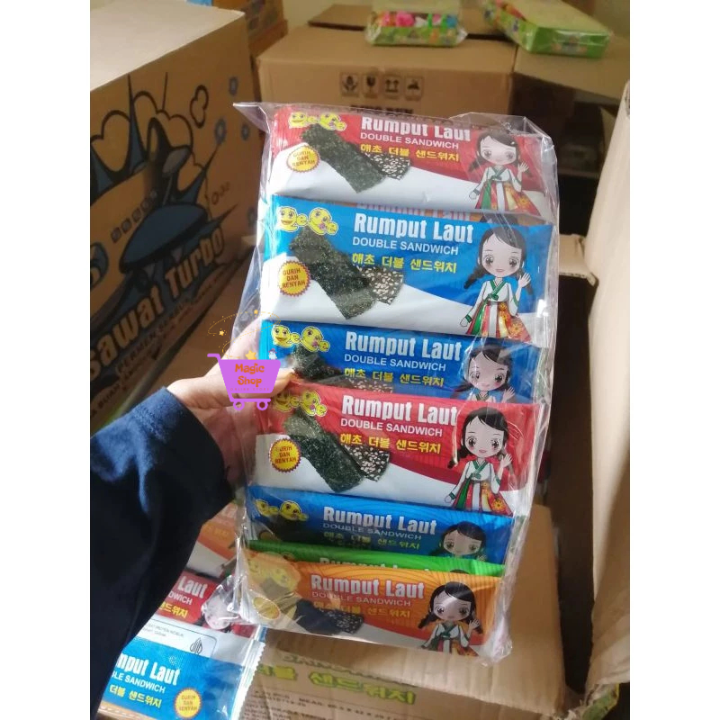 Jual SNACK RUMPUT LAUT ANEKA RASA ISI 20 PCS / RUMPUT LAUT ONIGIRI ...